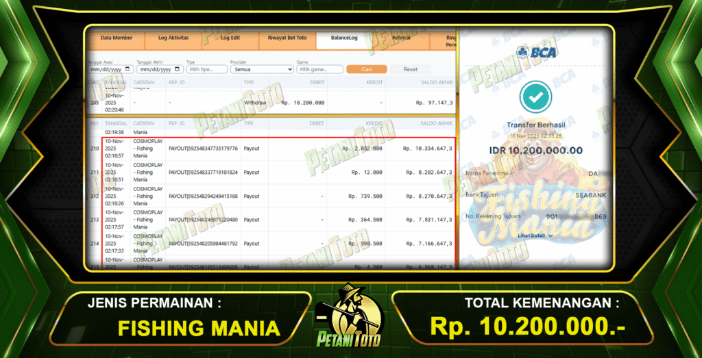 SLOT GACOR FISHING MANIA PETANITOTO
